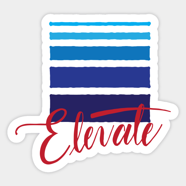 Elevate MMA Academy Hand Lettered Logo - Jiu Jitsu - Sticker | TeePublic